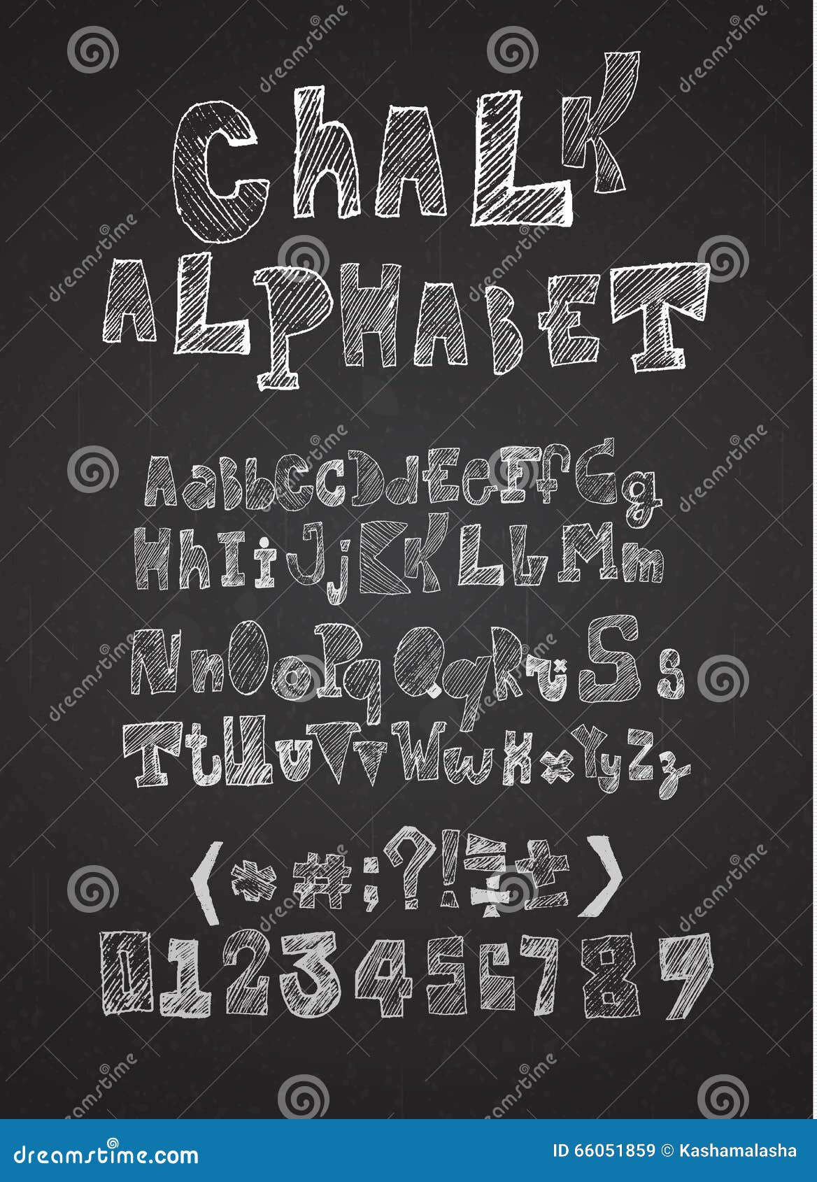 Hand Drawn Hatched Chalk Alphabet Vector Stock Vector - Illustration of ...