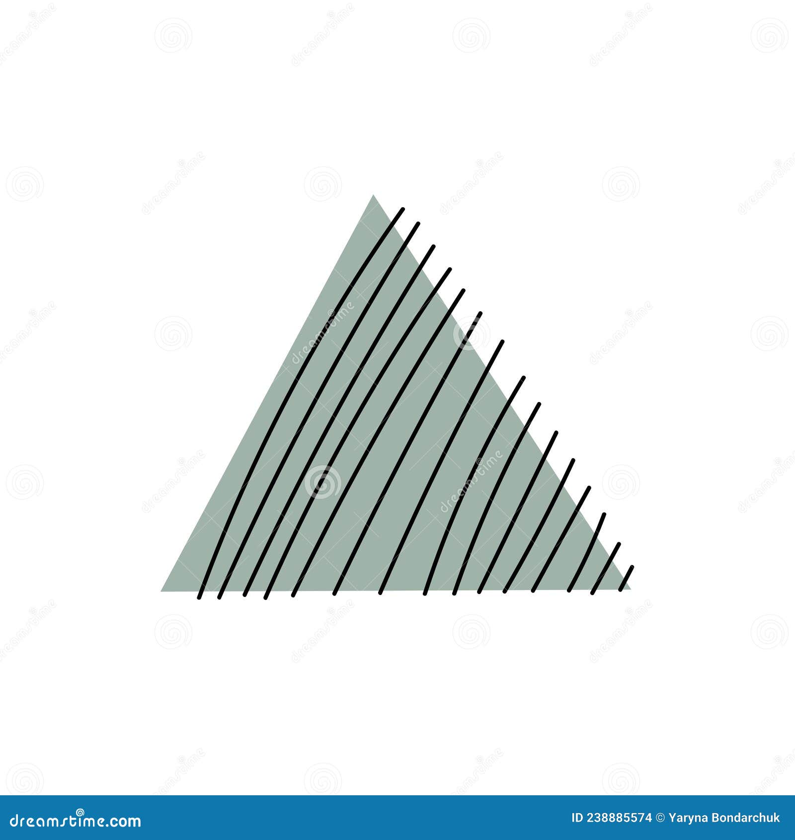 Hand Drawn Hatched Triangle. Doodle Style Stock Vector - Illustration of scribble, effect: 238885574