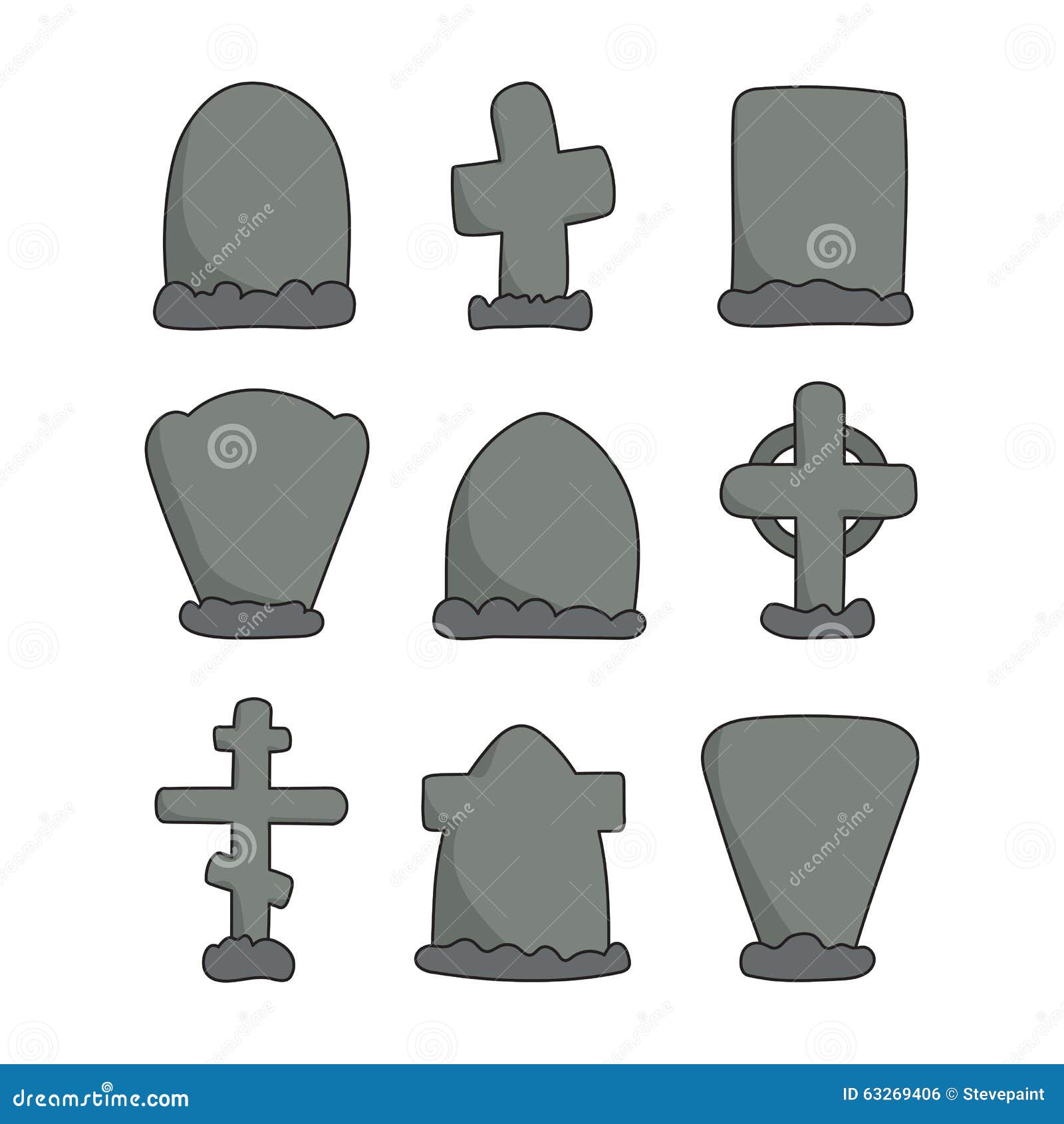 Hand drawn headstones stock vector. Illustration of monument - 63269406