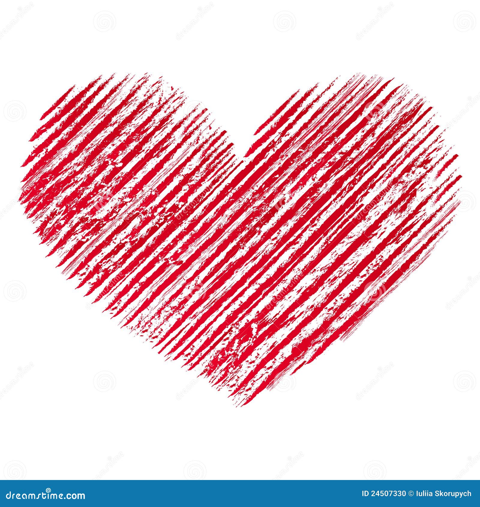 Hand drawn heart stock vector. Illustration of bright - 24507330