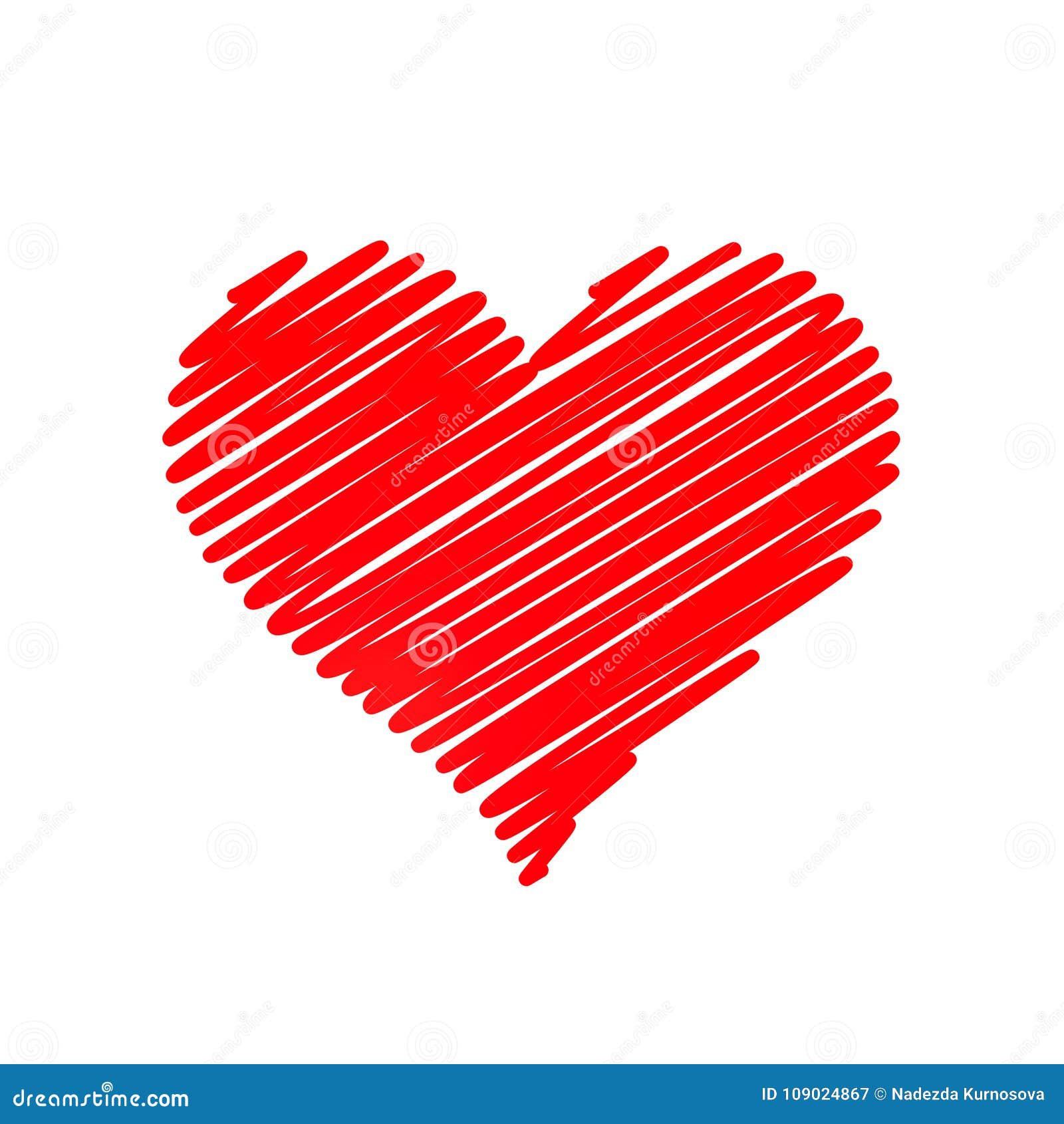 Hand Drawn Heart. Design Element. Stock Illustration - Illustration of ...