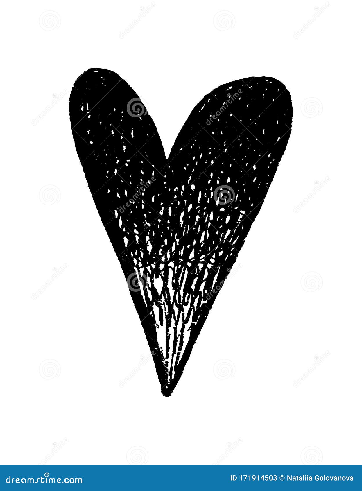 Hand drawn heart. stock vector. Illustration of doodle - 171914503