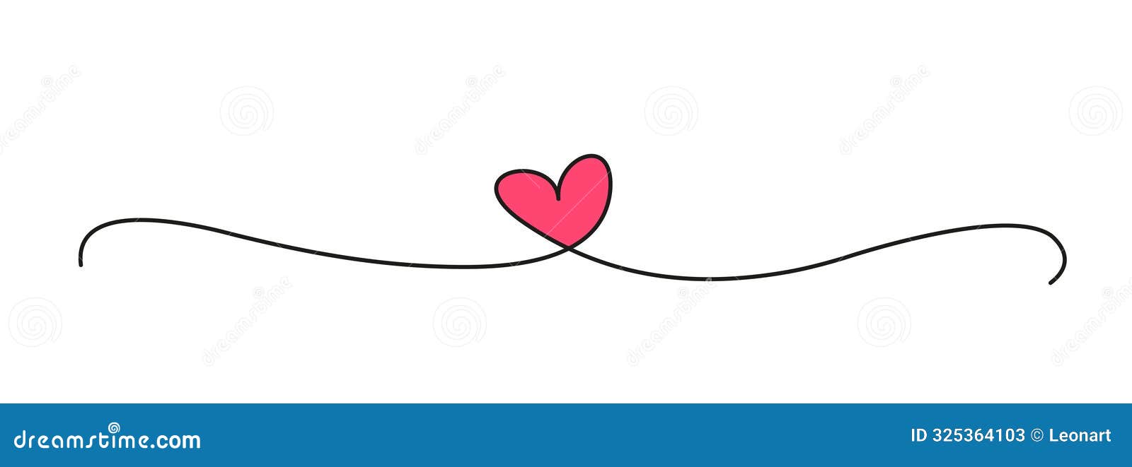 Hand drawn heart line. stock vector. Illustration of simplicity - 325364103