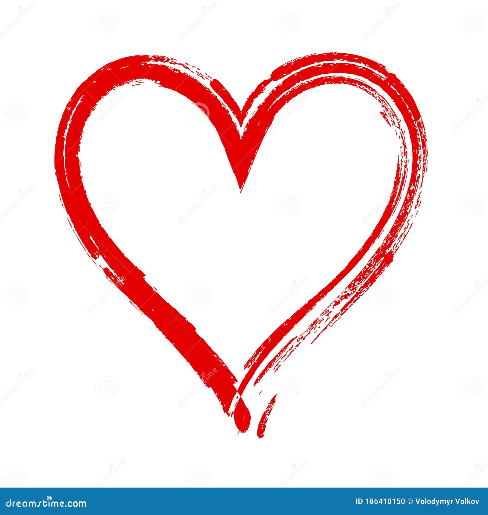 Hand Drawn Heart Vector Illustration - Calligraphy Stock Vector ...