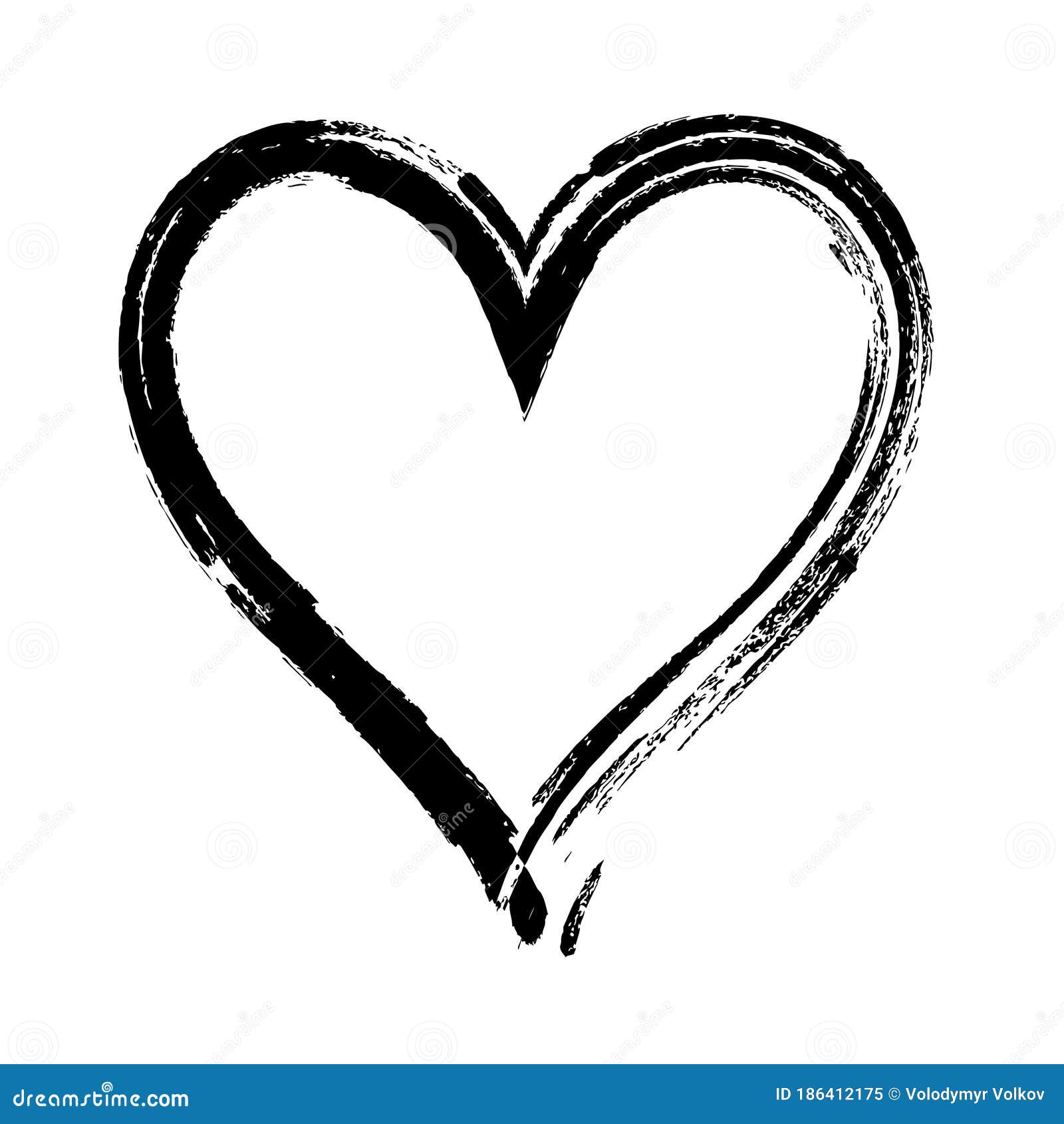 Hand Drawn Heart Vector Illustration - Calligraphy Stock Vector ... Hand Drawn Heart Vector Illustration - Calligraphy Stock Vector ...