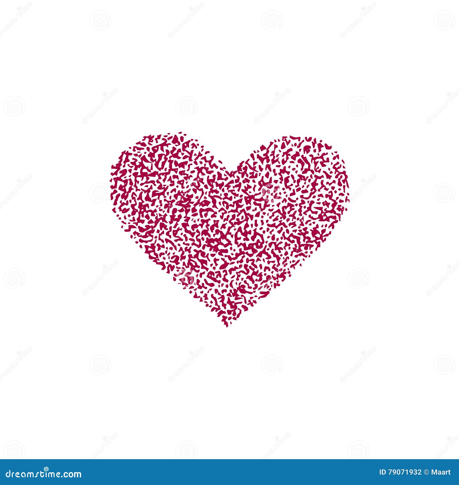 Hand drawn heart stock vector. Illustration of romance - 79071932