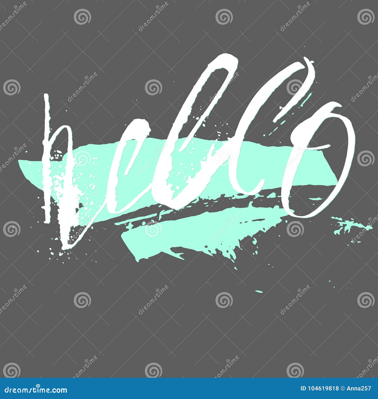 Hello in calligraphy brush stock vector. Illustration of graffiti ...