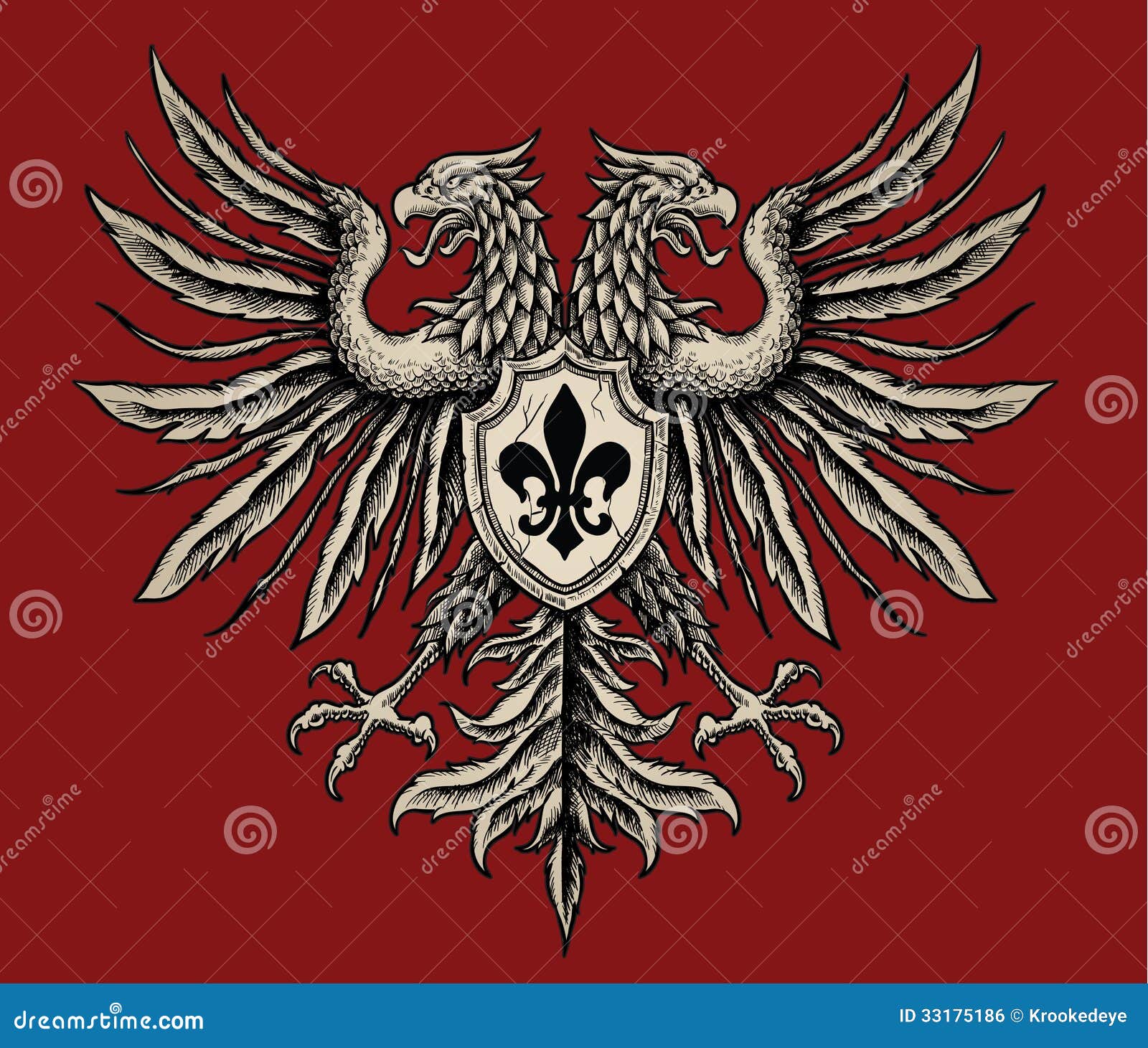 Heraldic Eagle Logo Icon Vector Illustration | CartoonDealer.com #262894982