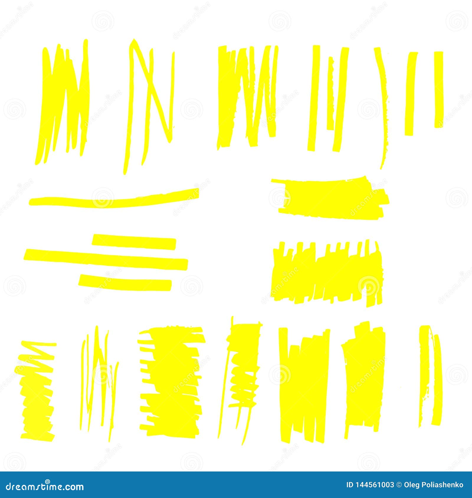 Highlight marker lines. stock vector. Illustration of highlight - 144561003