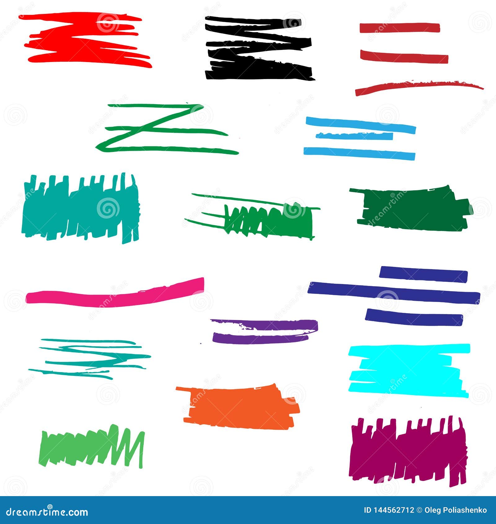 Highlight marker lines. stock vector. Illustration of frame - 144562712