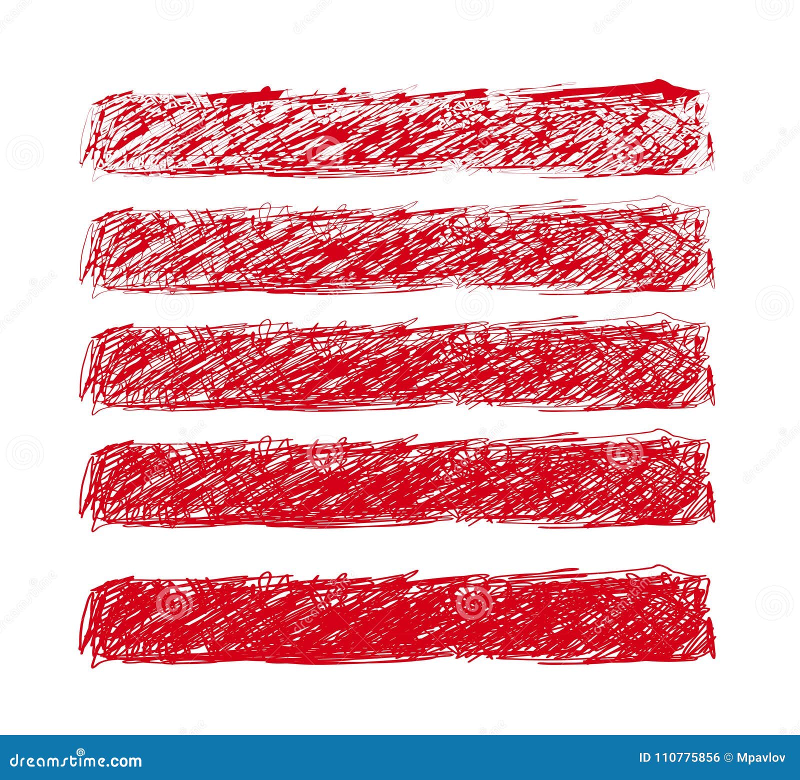 Hand Drawn Highlighter Elements. Vector Illustration Stock Vector ...