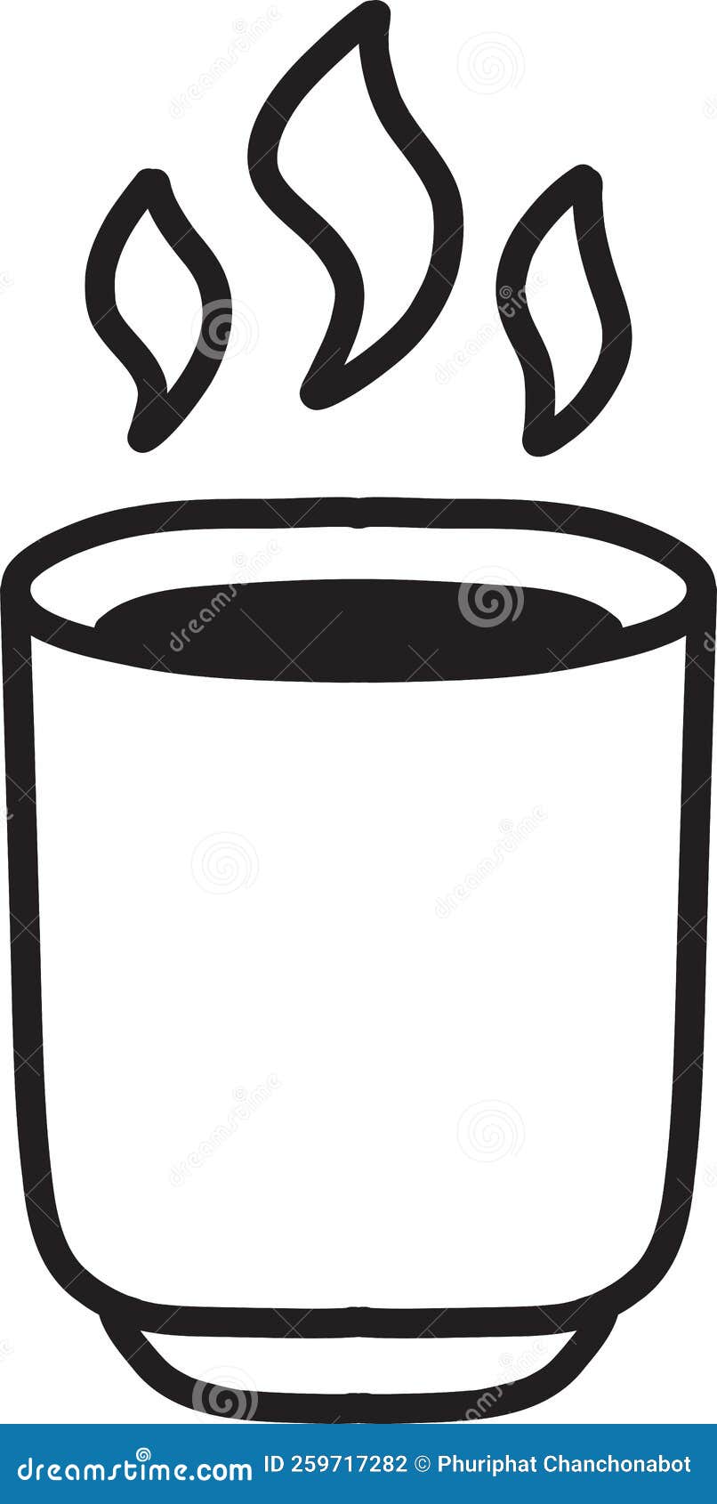 Hand Drawn Hot Tea Mug Illustration Stock Vector - Illustration of icon ...