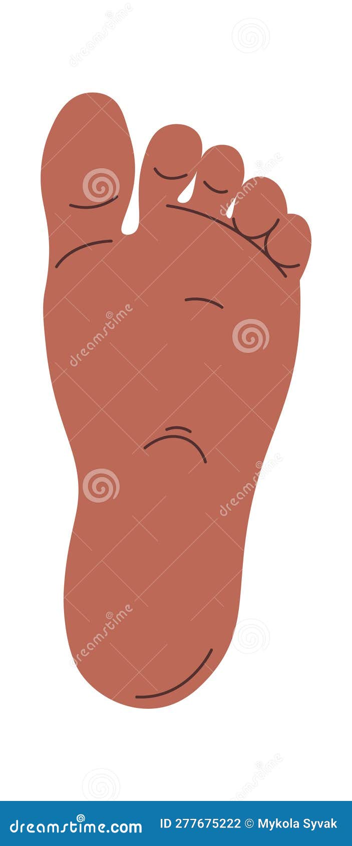 Hand Drawn Human Foot stock vector. Illustration of foot - 277675222