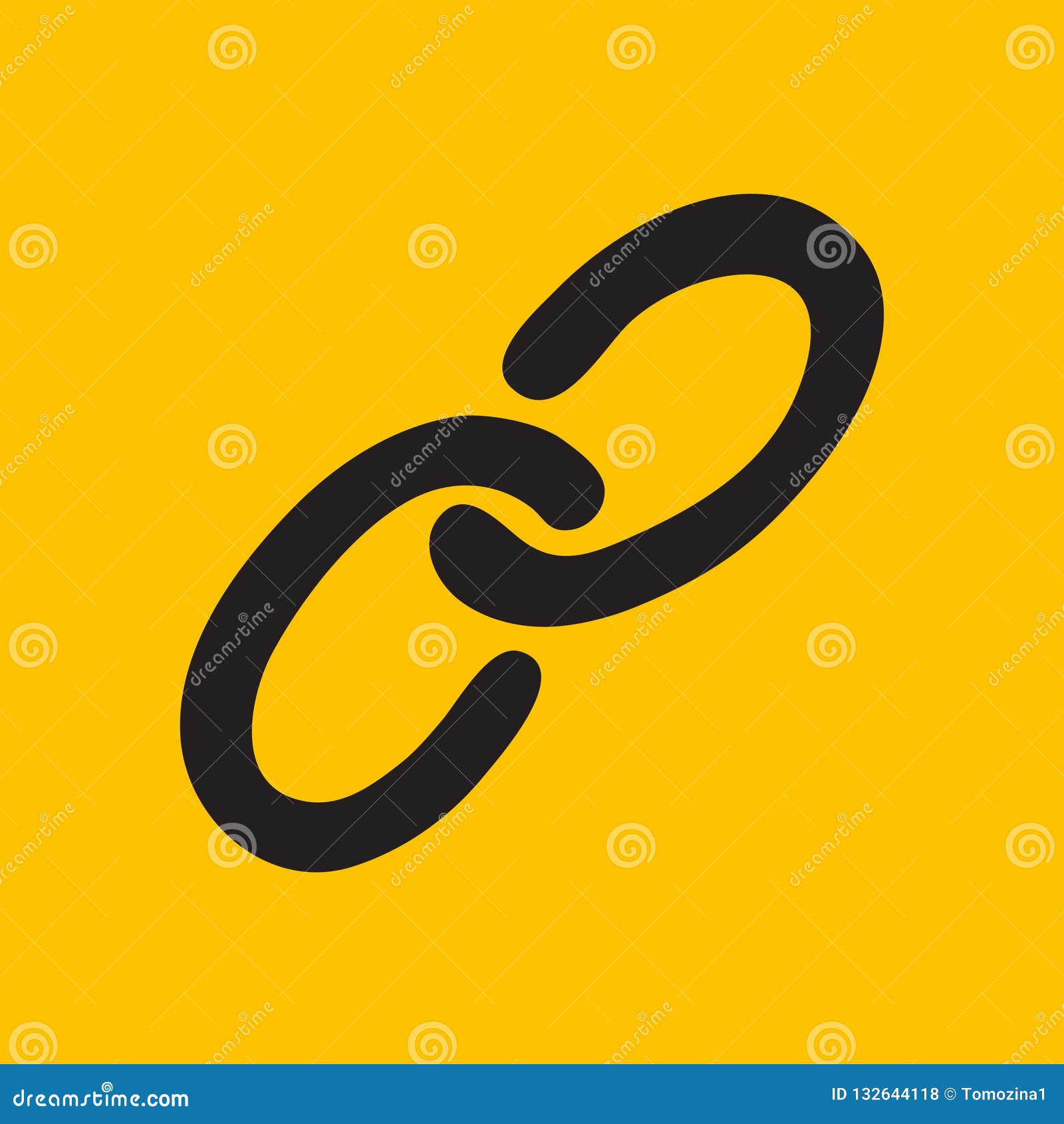 Hand drawn hyperlink stock vector. Illustration of connection - 132644118