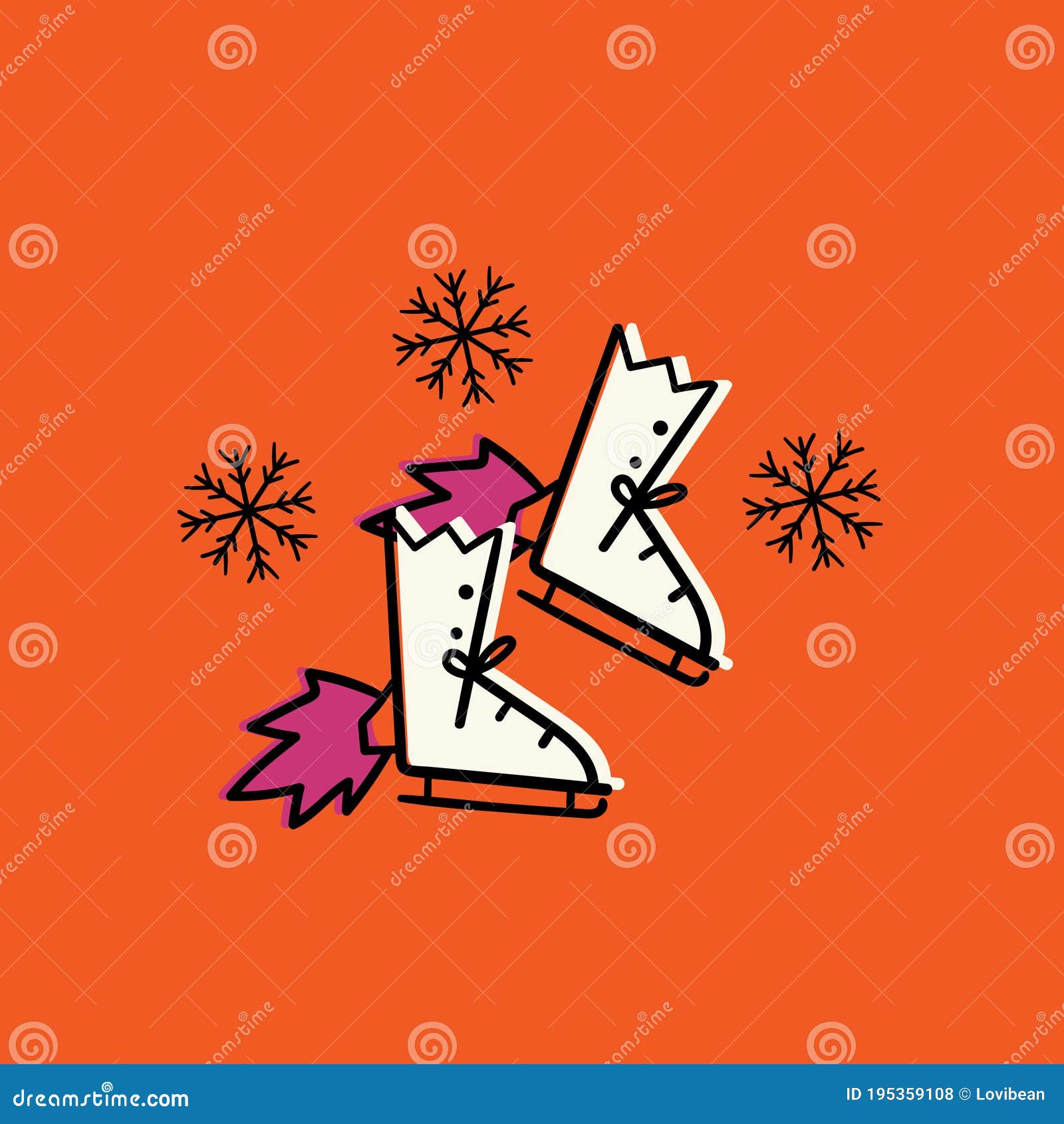 Hand-drawn Ice Skating Vector Stock Vector - Illustration of design ...