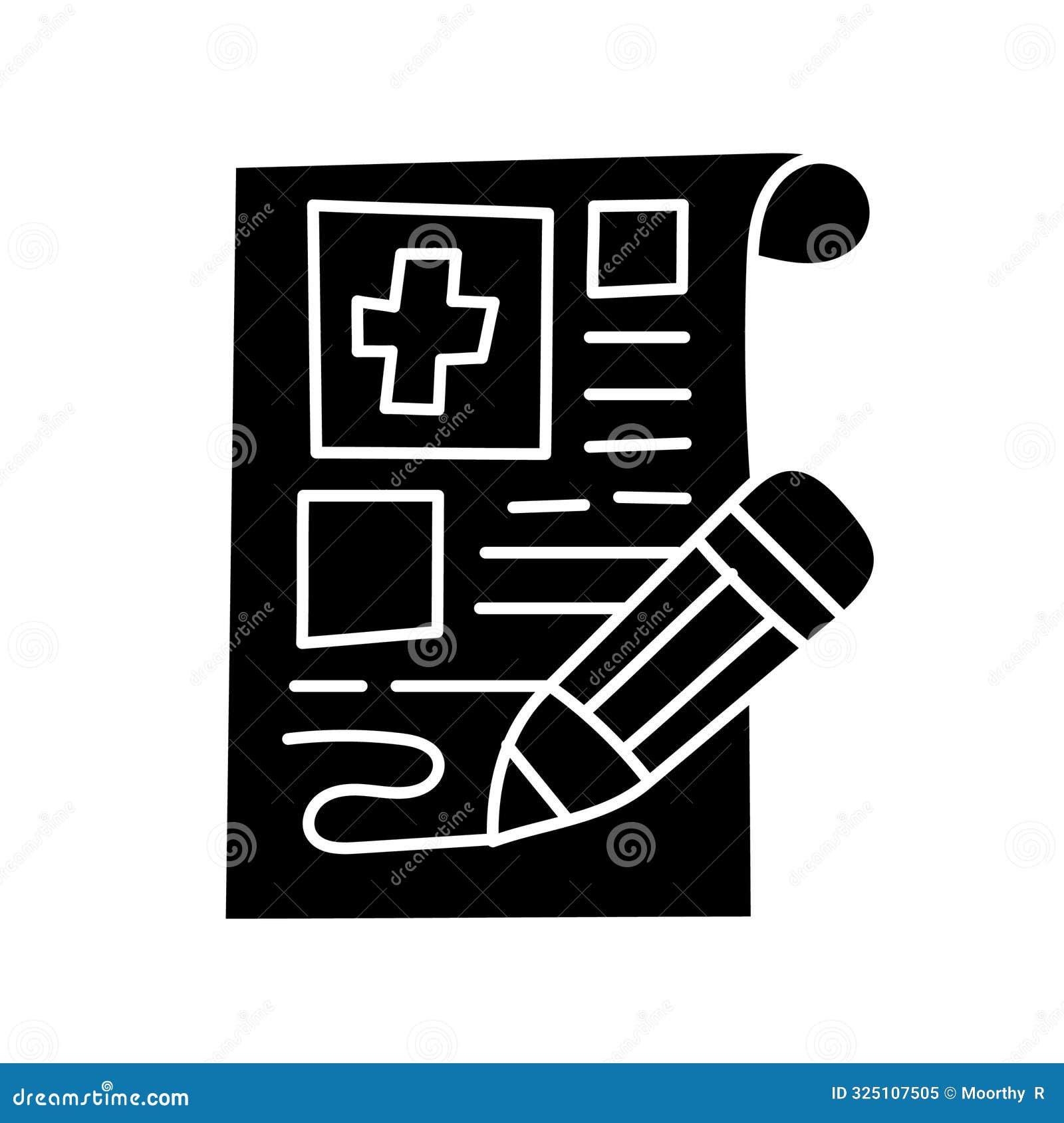 Hand Drawn Icon of Article or Report Stock Vector - Illustration of ...