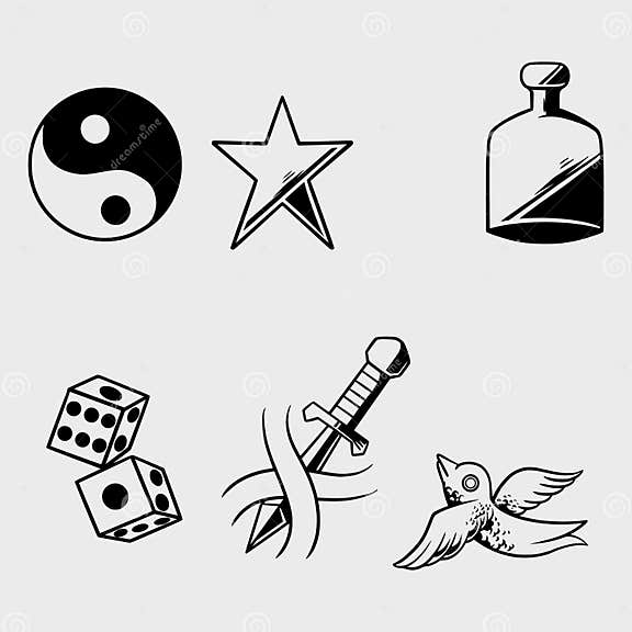 Hand Drawn Icon Cool Elements Stock Vector - Illustration of science ...