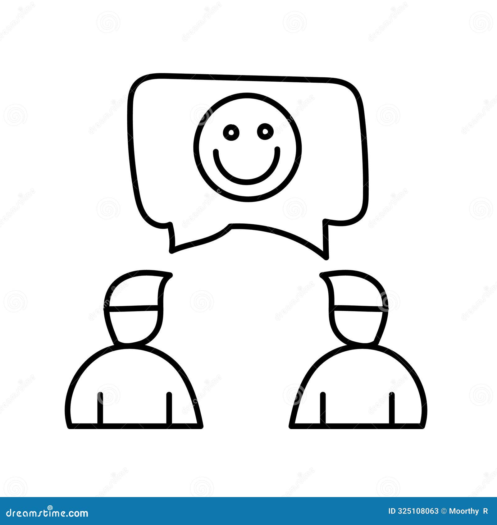 Hand Drawn Icon of Effective Communication Stock Illustration ...