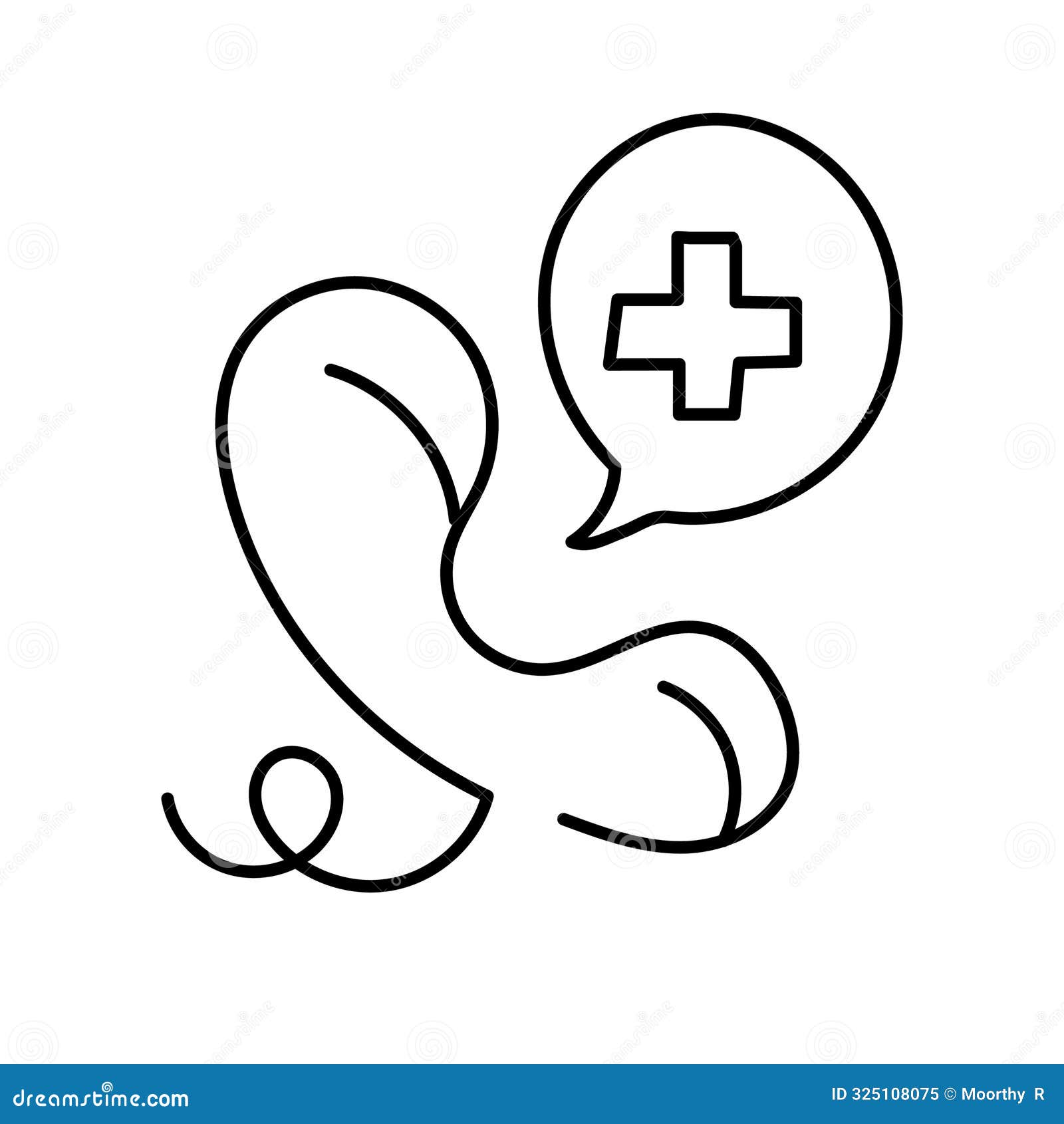 Hand Drawn Icon of Emergency Medical Call Stock Vector - Illustration ...