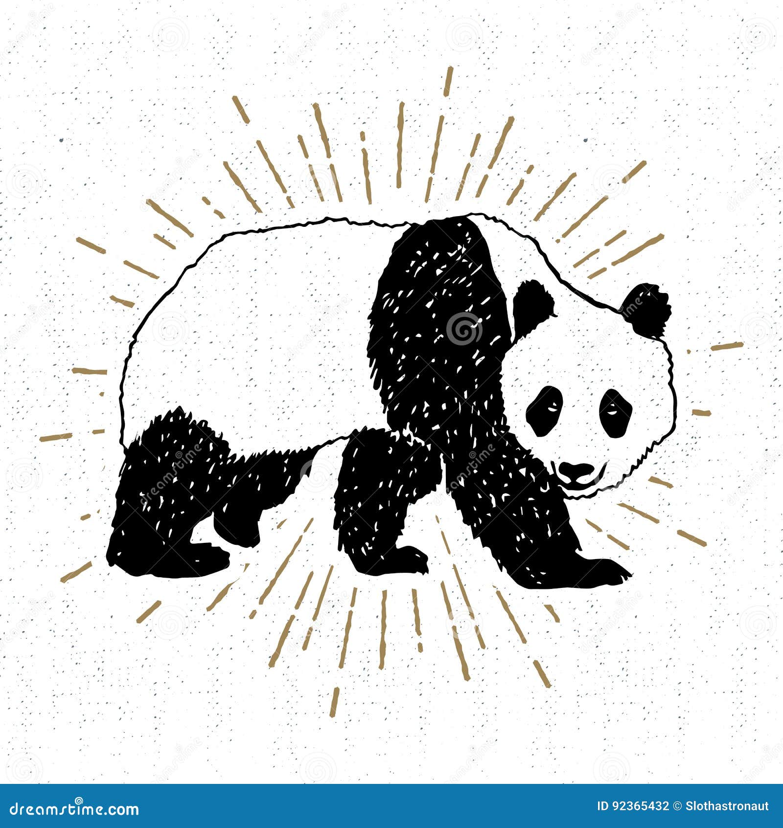 Panda Vector Illustration Black Silhouette | CartoonDealer.com #140371631