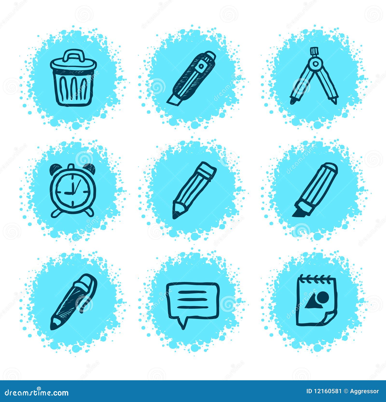 Hand drawn icons stock vector. Illustration of format - 12160581