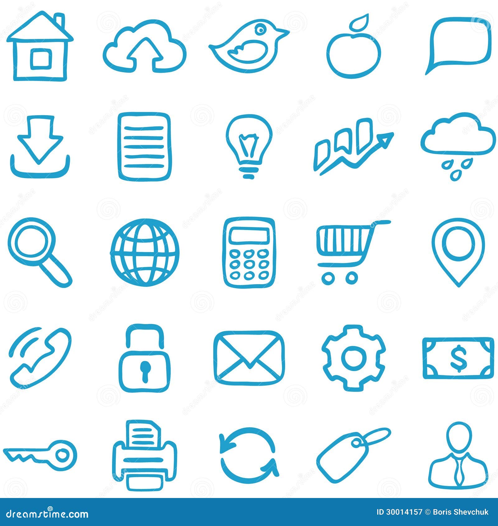 Hand-drawn Icons for Design. Stock Vector - Illustration of sign, icon ...