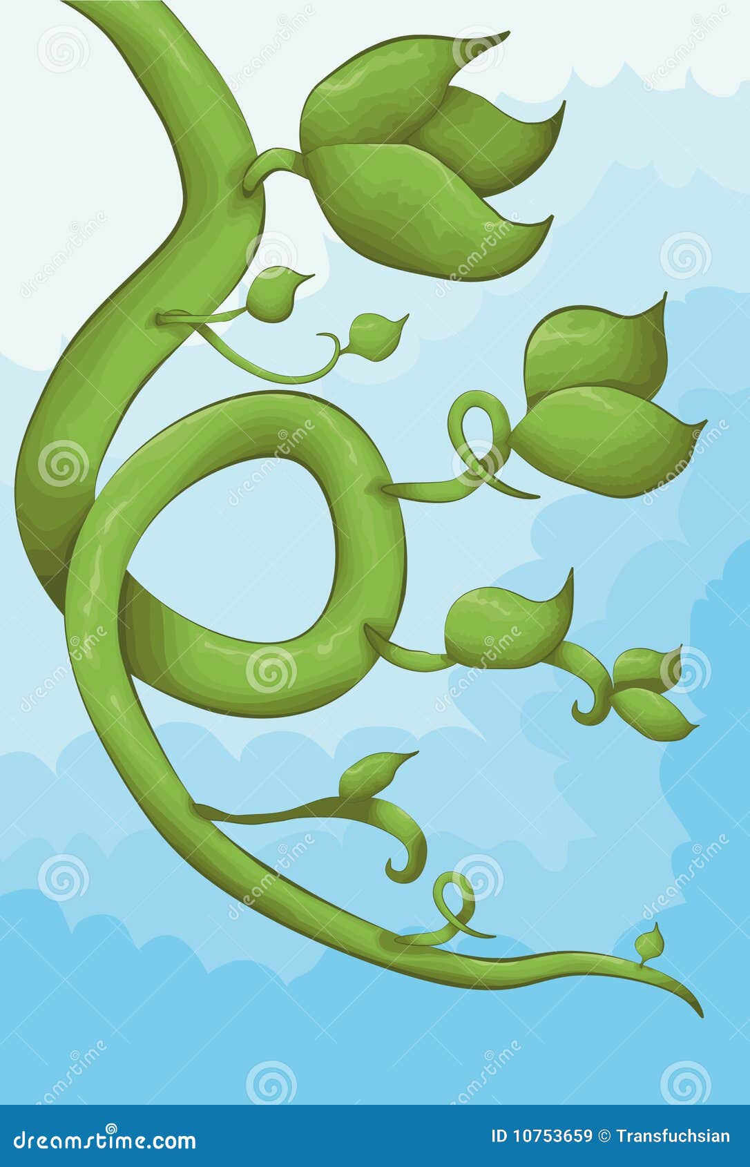 Hand Drawn Illustrated Vine Stock Vector - Illustration of drawn, green ...
