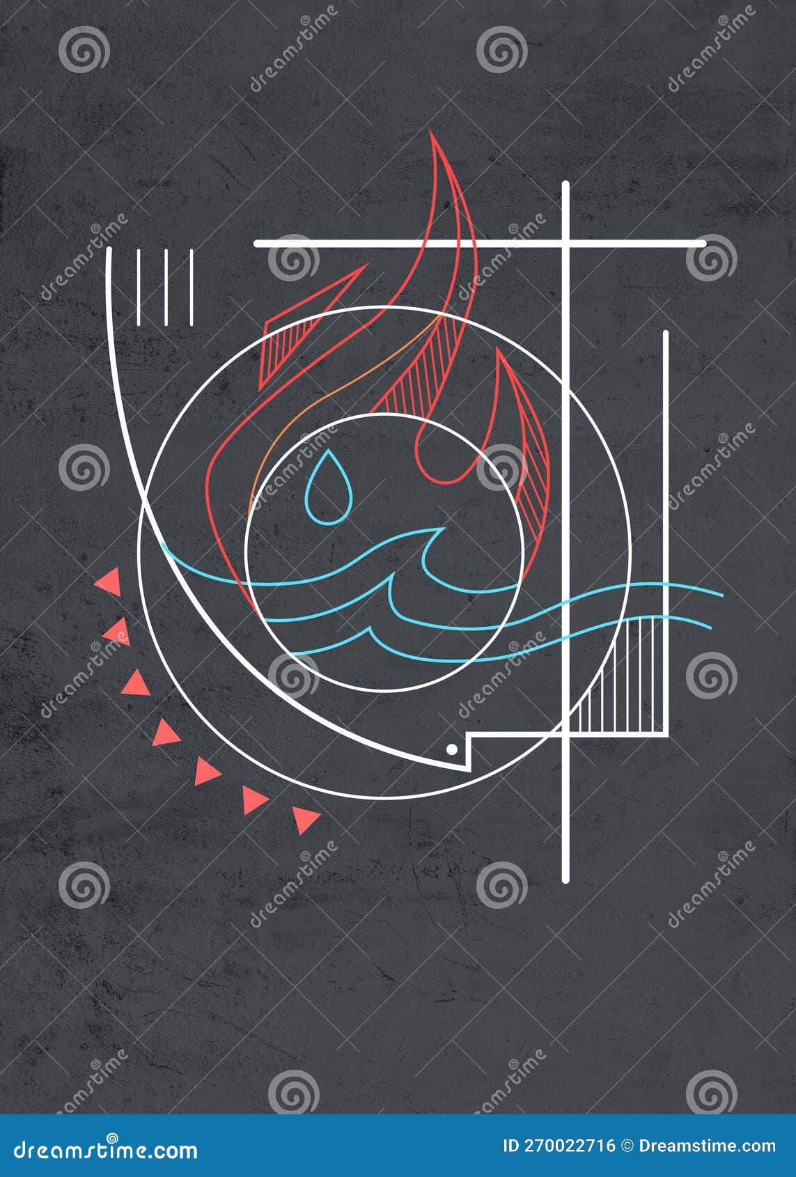Hand Drawn Illustration of Baptism Symbol Stock Illustration ...