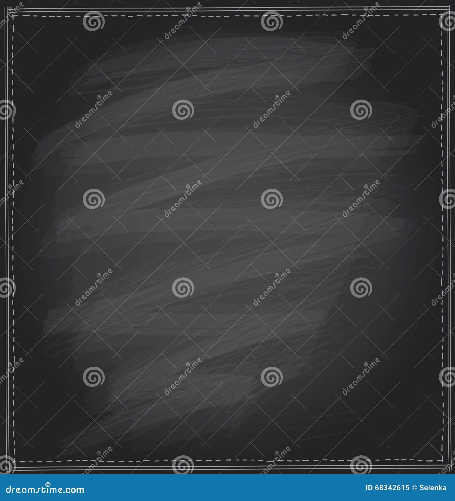 Hand Drawn Illustration on a Blackboard with Simple Frame Stock Vector ...