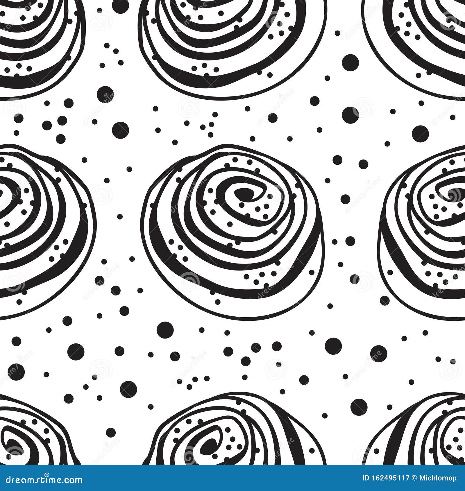 Hand Drawn Illustration Bun. Creative Ink Art Work. Actual Vector ...