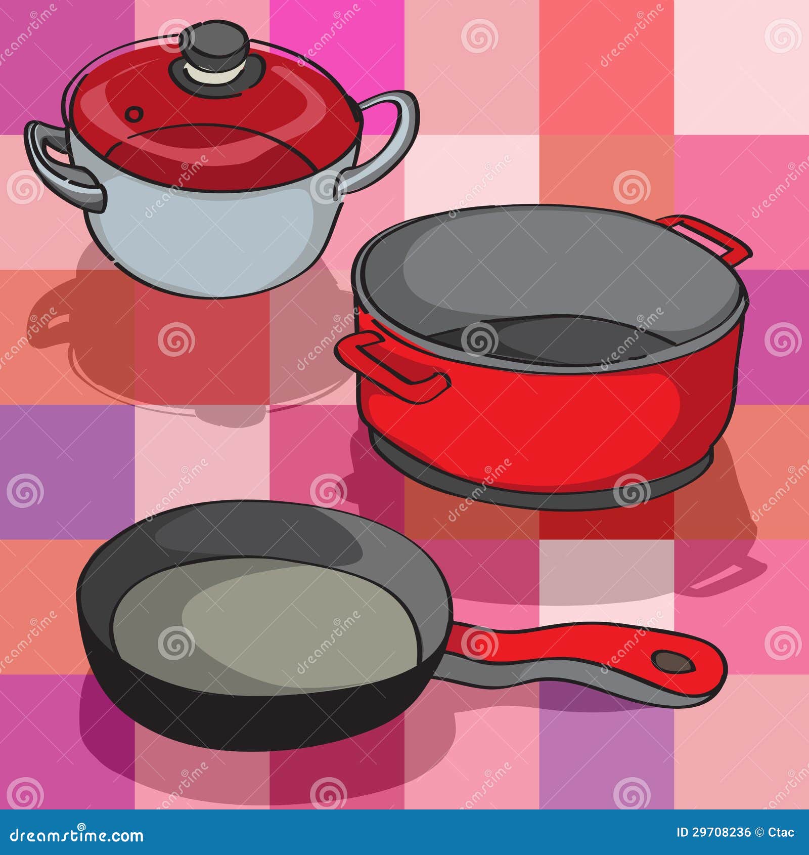 Kitchen pans stock vector. Illustration of cotton, doodle - 29708236