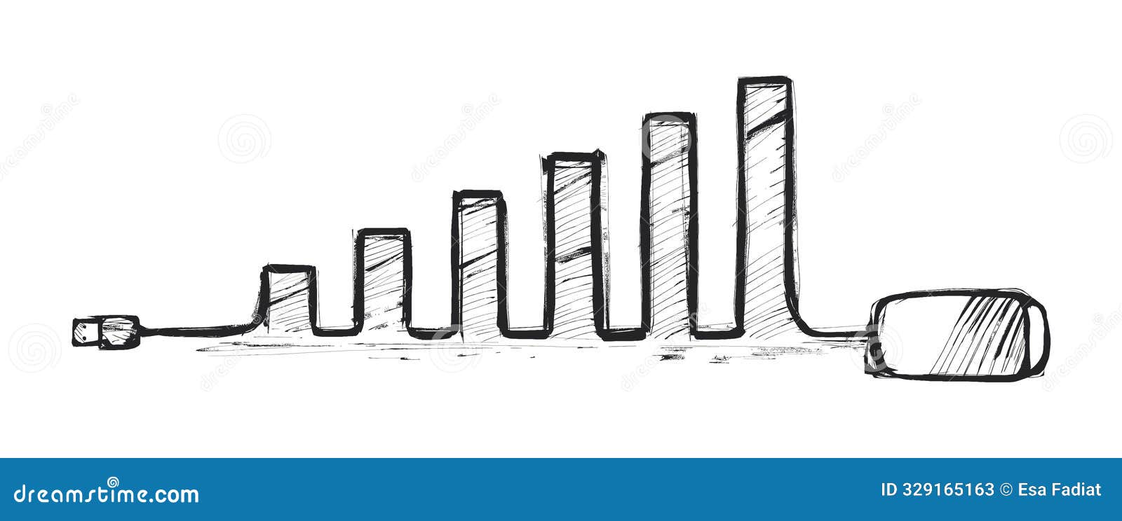 A Hand Drawn Illustration Depicting a Mouse that Creates an Ascending ...