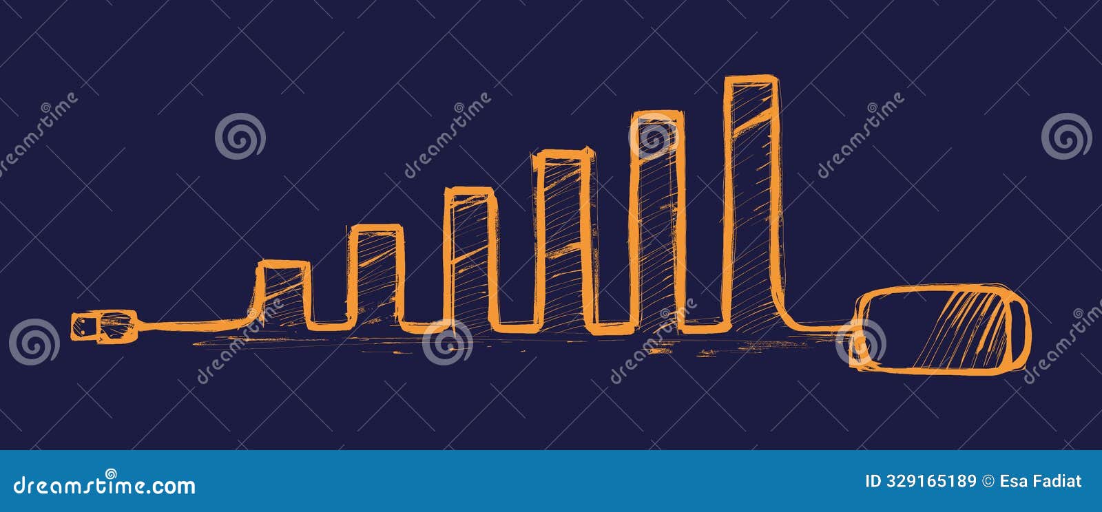 A Hand Drawn Illustration Depicting a Mouse that Creates an Ascending ...