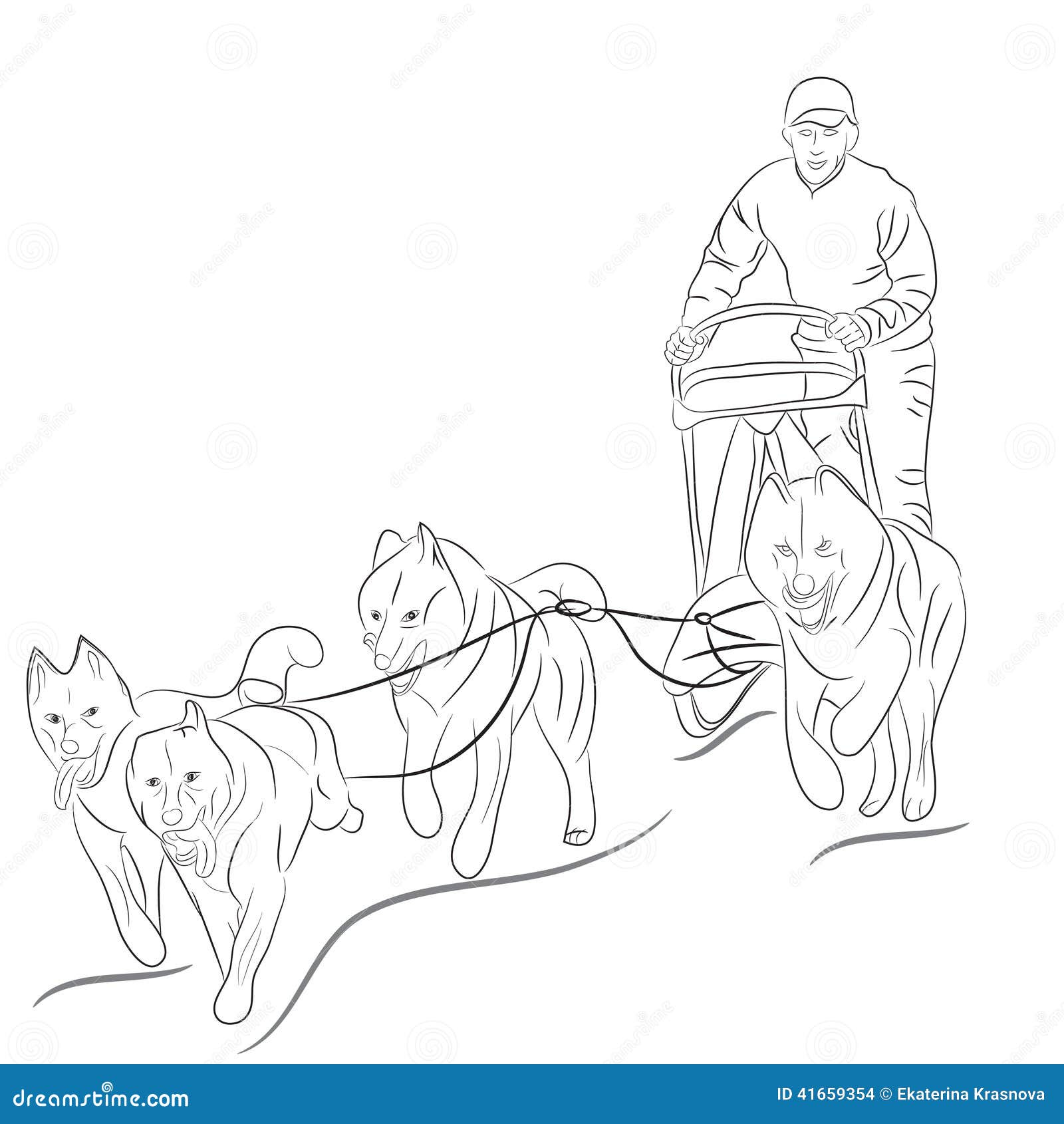 Boy Pulling Wolf Tail Cartoon Vector | CartoonDealer.com #115265737