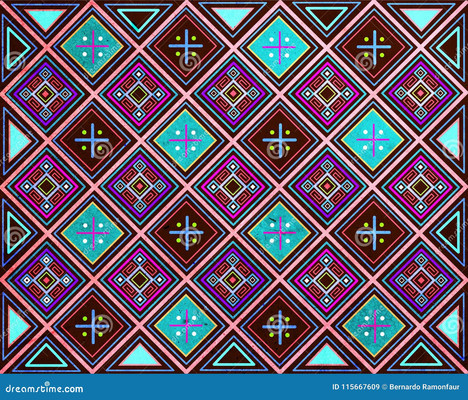 Indigenous Ethnic Pattern Design Illustration Royalty-Free Cartoon ...