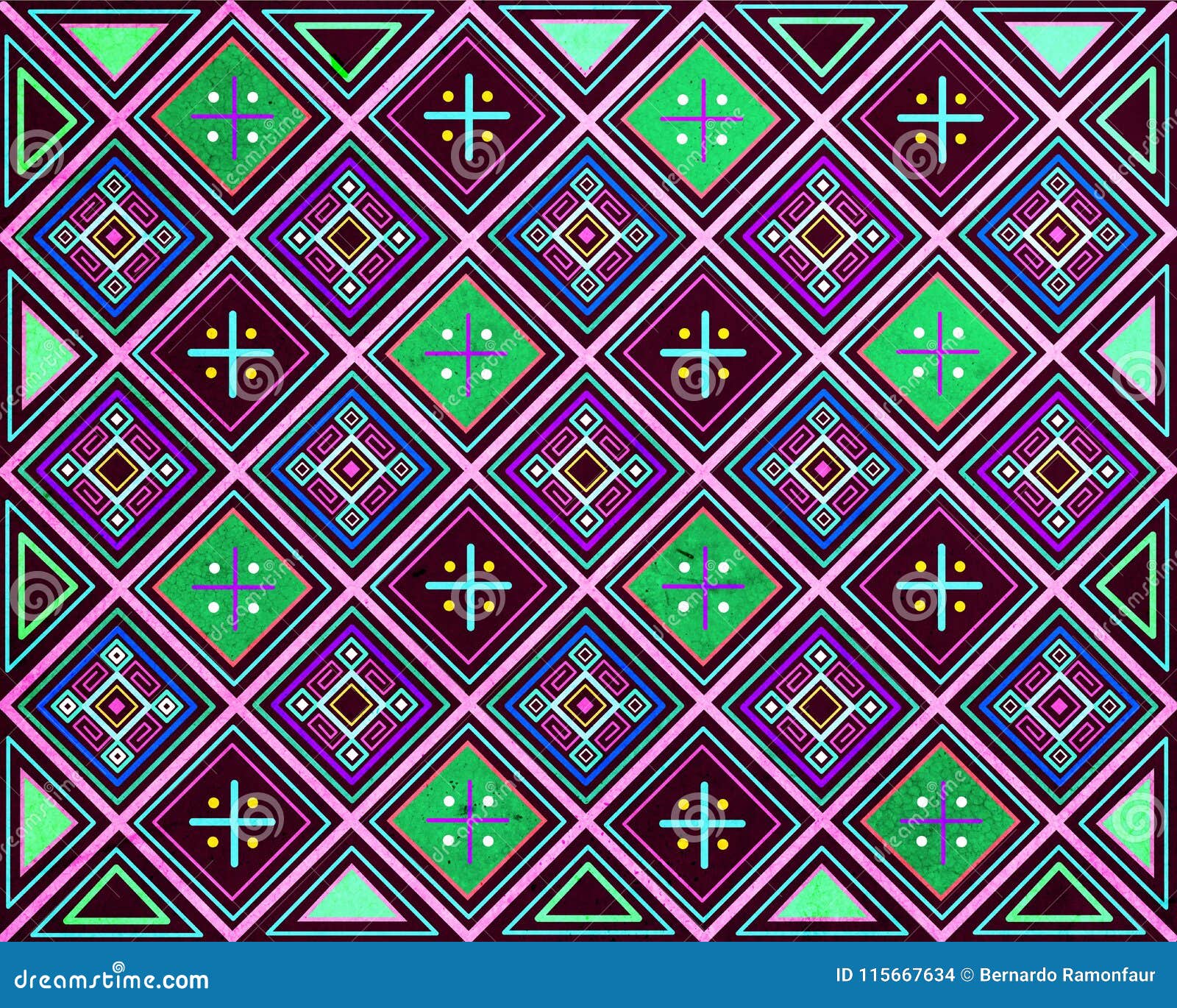 Indigenous Ethnic Pattern Design Illustration Stock Illustration ...