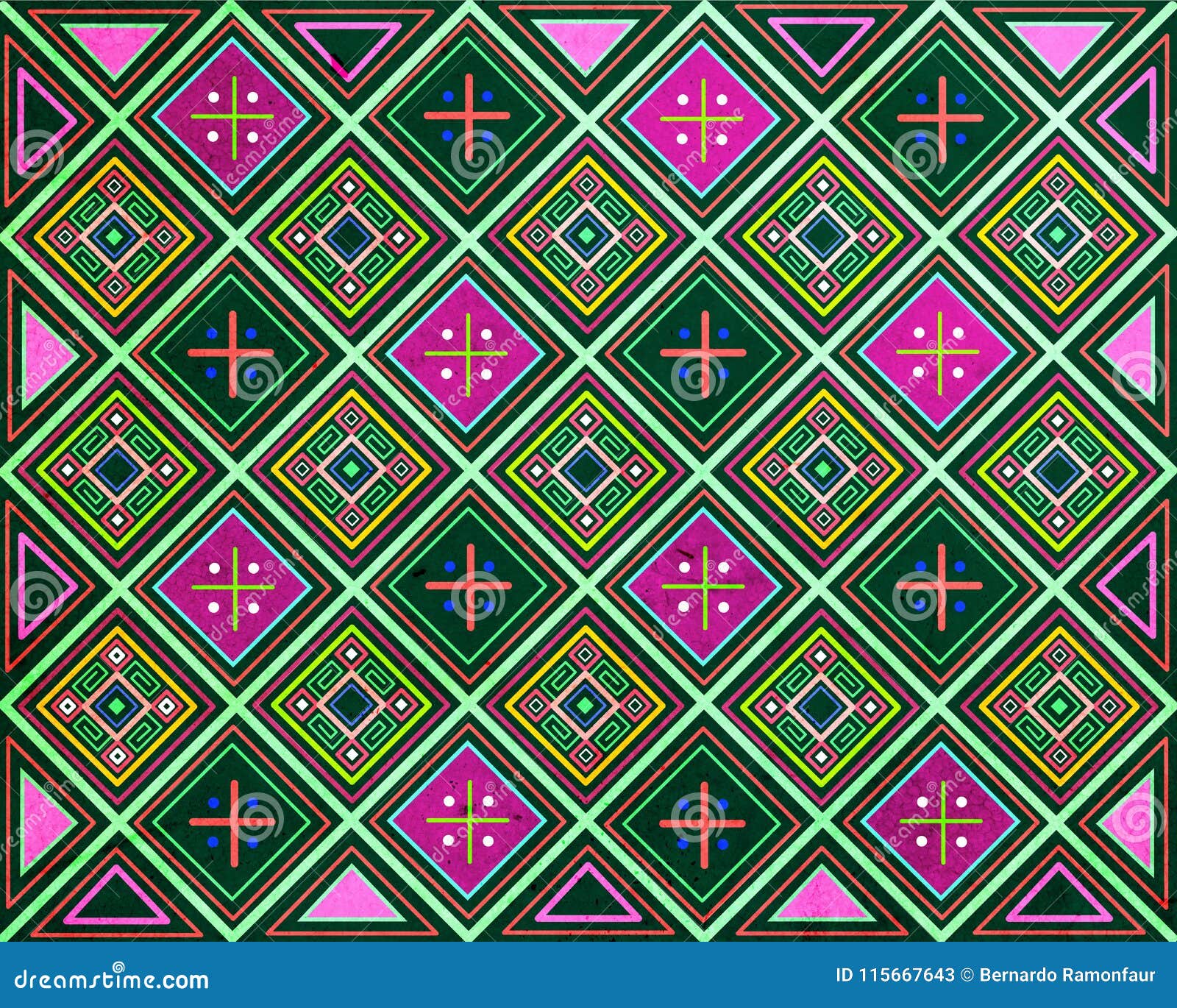 Indigenous Ethnic Pattern Design Illustration Stock Illustration ...