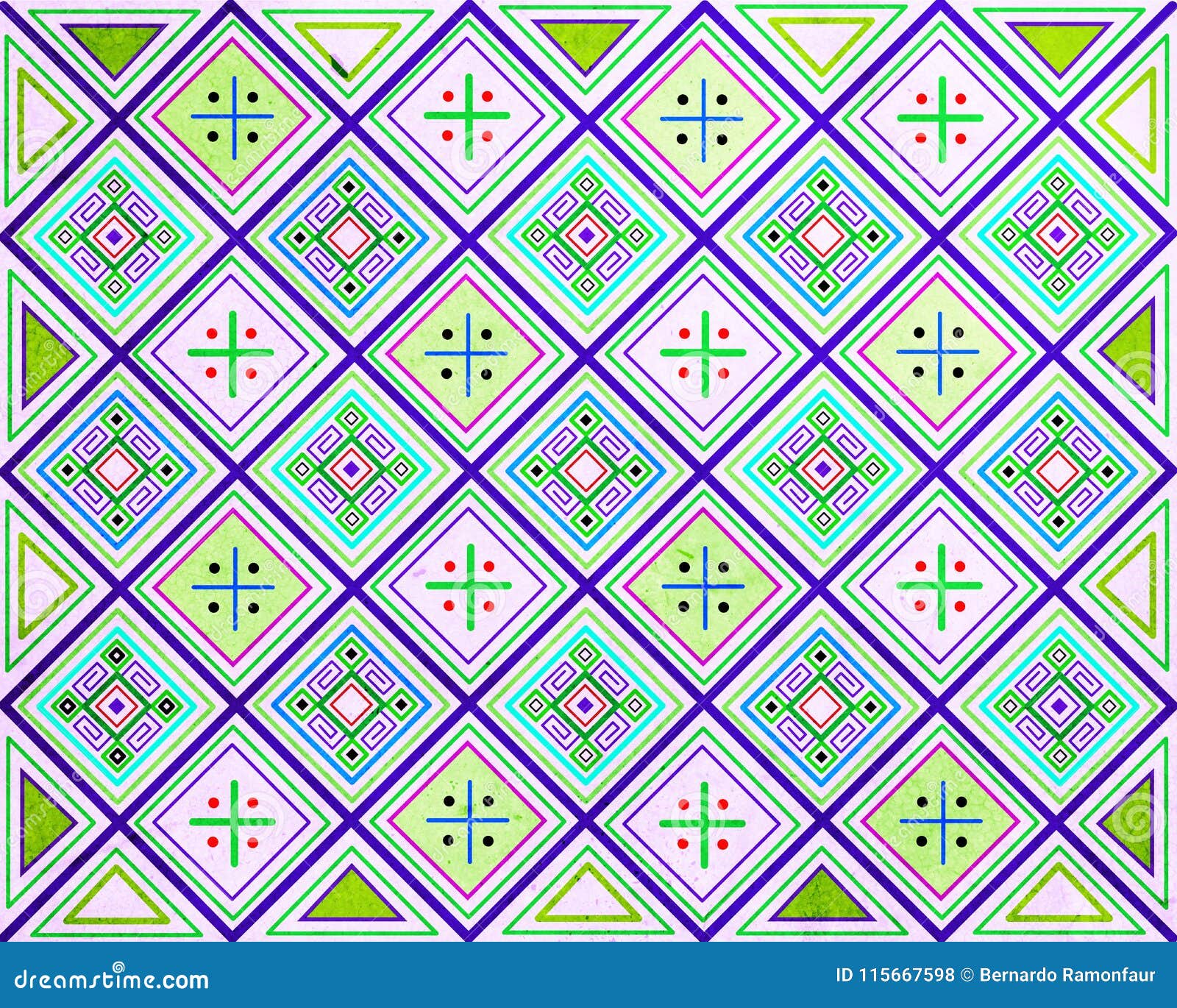 Indigenous Ethnic Pattern Design Illustration Royalty-Free Cartoon ...