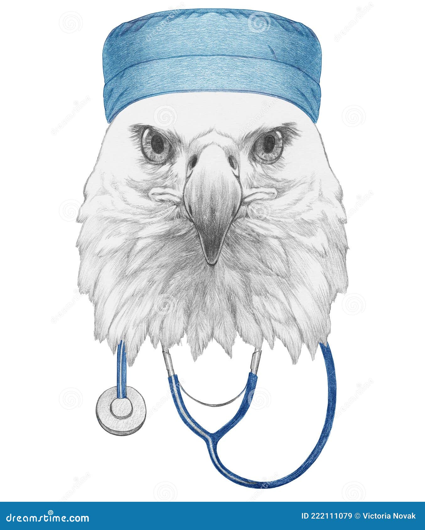 A Doctor Eagle Owl That Explains, Censures, And Encourages. Vector ...