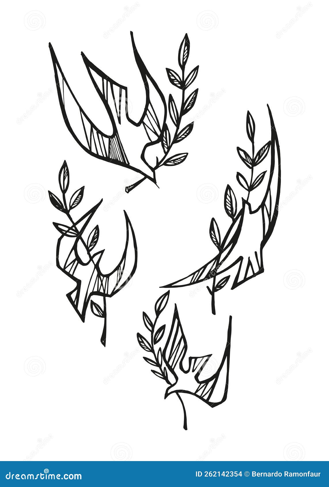 Hand Drawn Illustration of Holy Spirit Stock Vector - Illustration of ...