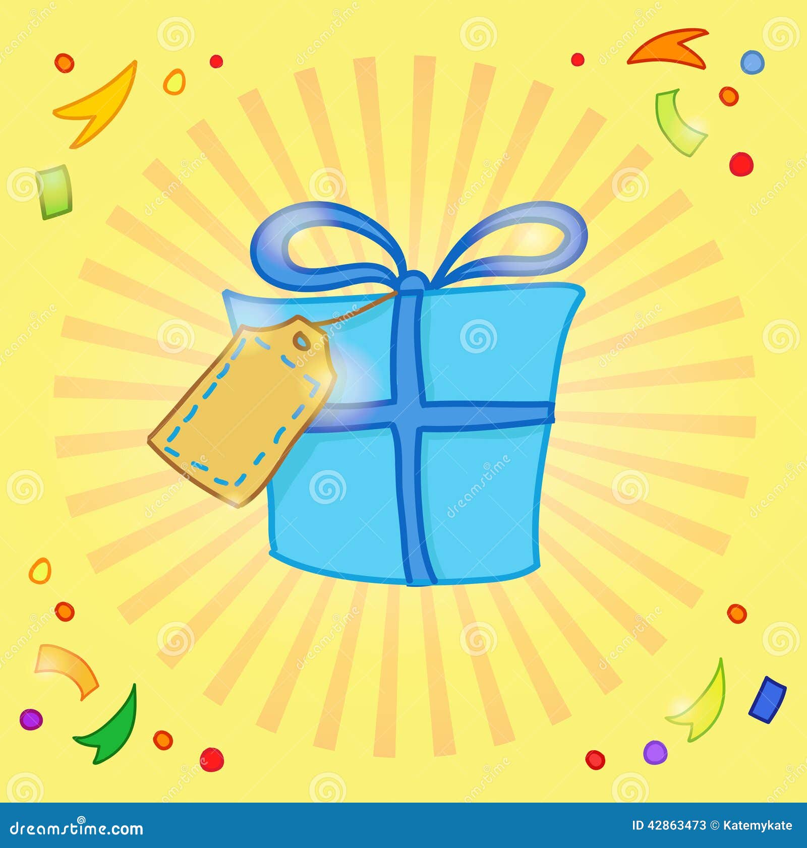Hand Drawn Illustration -Magic Gift.Vector Stock Vector - Illustration ...