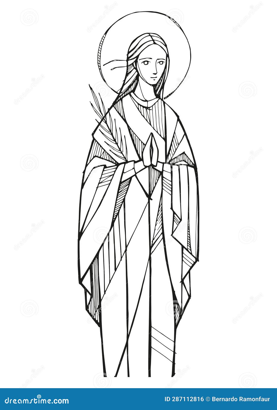 Hand Drawn Illustration Of Maria Teresa Goretti | CartoonDealer.com ...