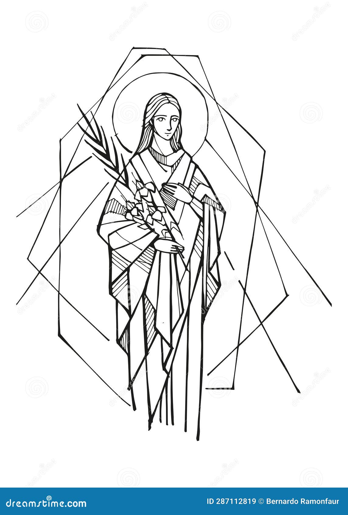 Hand Drawn Illustration of Maria Teresa Goretti Stock Vector ...