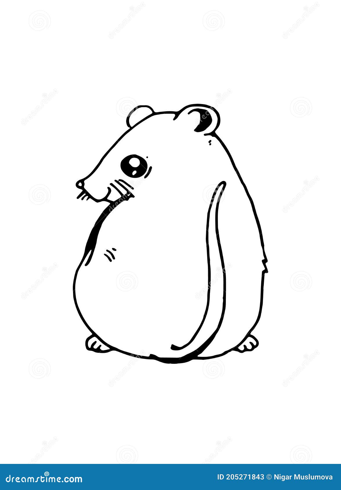 Hand Drawn Illustration of a Mouse Stock Illustration - Illustration of ...