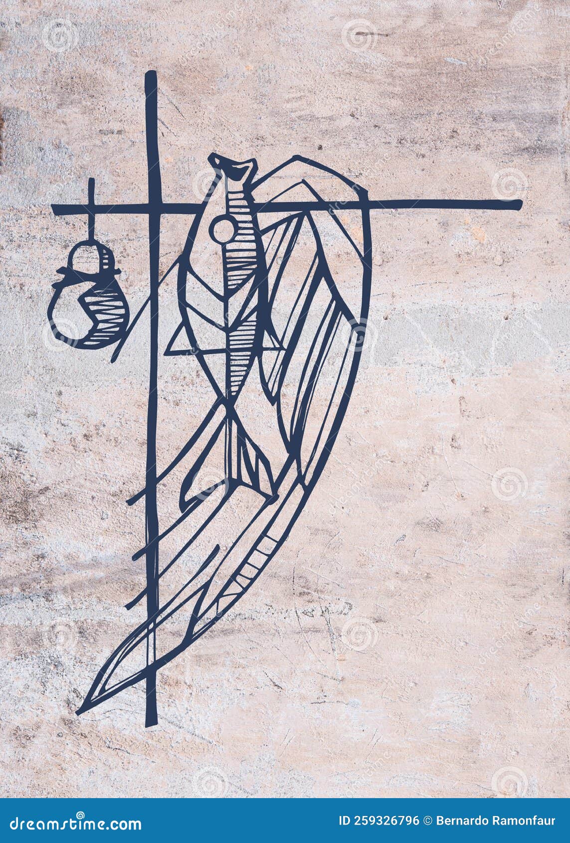 Hand Drawn Illustration of Raphael Archangel Stock Illustration ...