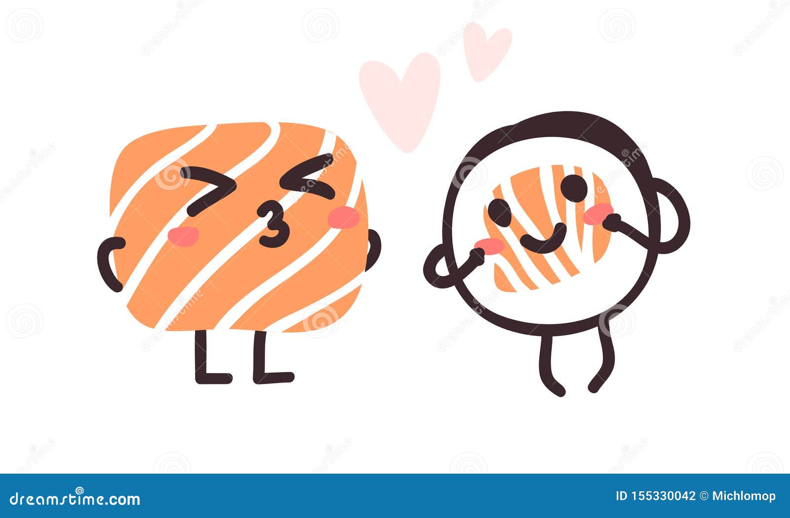 Sushi Emoji Vector Set Emoji Sushi With Faces Icons Sushi Roll Funny
