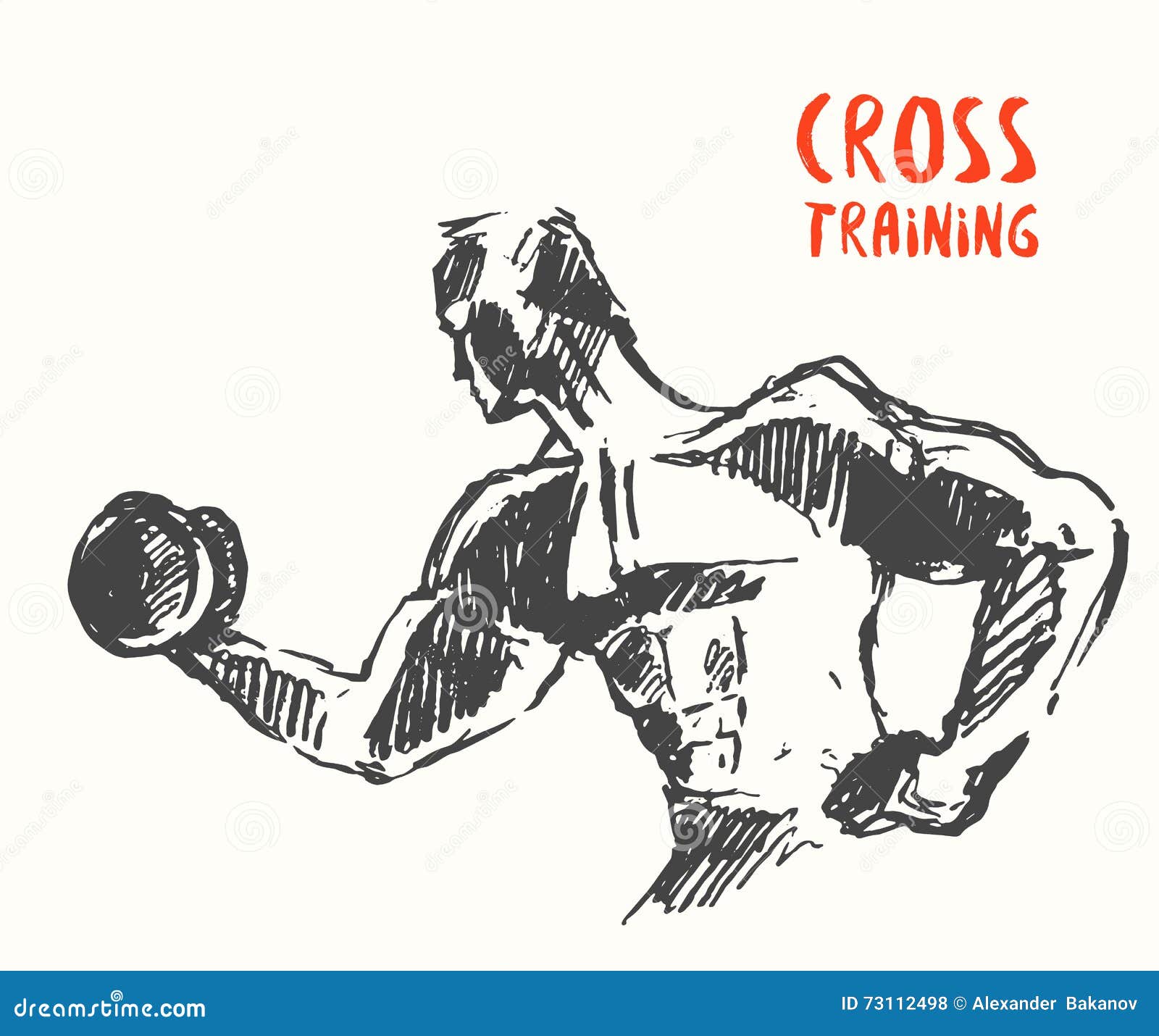 Hand Drawn Illustration Strong Man Logo or Poster Stock Vector ...