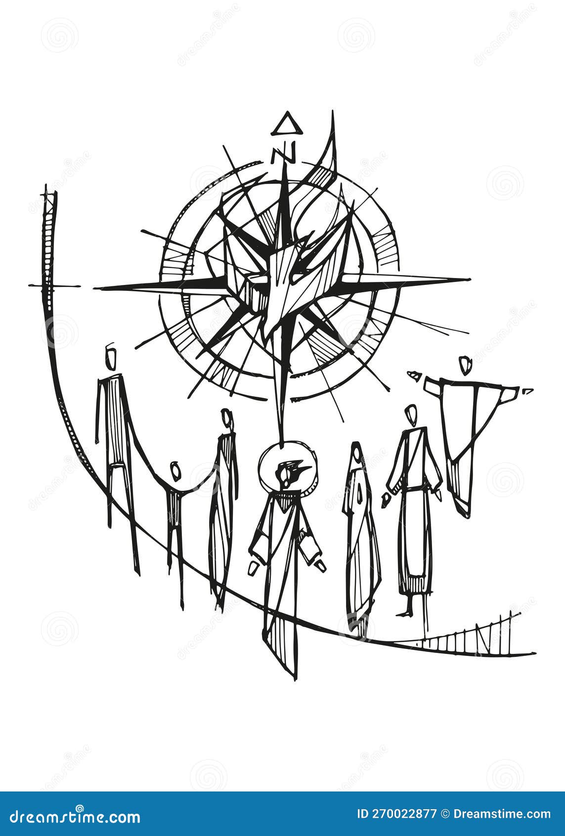 Hand Drawn Illustration of Synod Road Stock Image - Illustration of ...