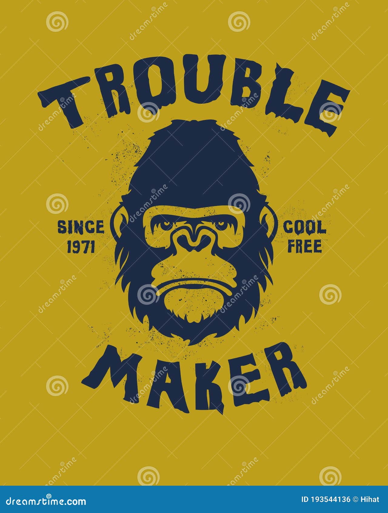 Trouble Maker. Hand Drawn Vector Lettering. Isolated On White ...