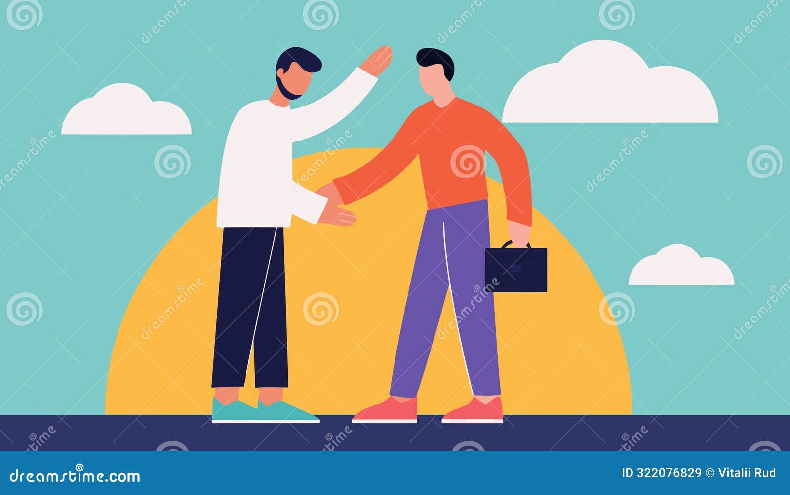 Hand Drawn Illustration Vector Helping a Partner Concept Illustrations ...